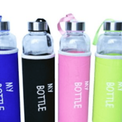 Botella de Vidrio con Funda 600 ml - PiquioMart